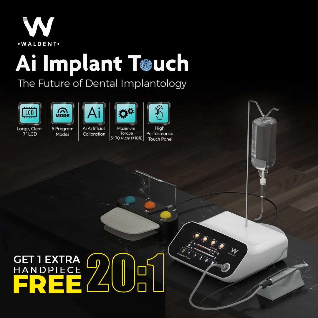 Waldent Ai Implant Touch Implant Motor With 2 Fiberoptic Implant Handp ...